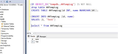 Temporary Table In Sql Server 2014 Causing There Is Already An Object