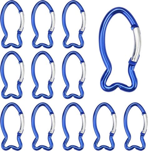 12 Stuks Kleine Karabijnhaken Met Klikhaak Aluminium Karabijnhaak Sleutelhanger Voor Bol