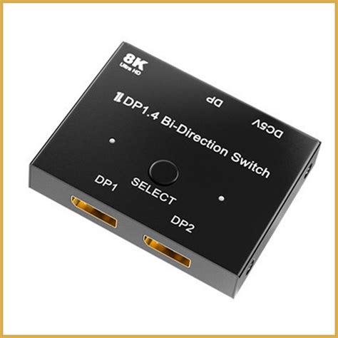 Display Port Switcher Box Dp Switcher Dp Switch Display Port Switch One Button Switching For