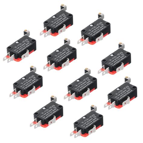 Switch 10pcs Micro Limit Switch Long Hinge Roller Momentary Spdt Action V 156 1c25 Red