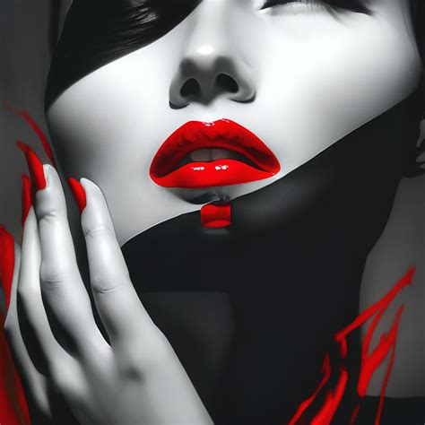 Passion Of Red And Black Oops Shes Got B00bs Black And White Photo