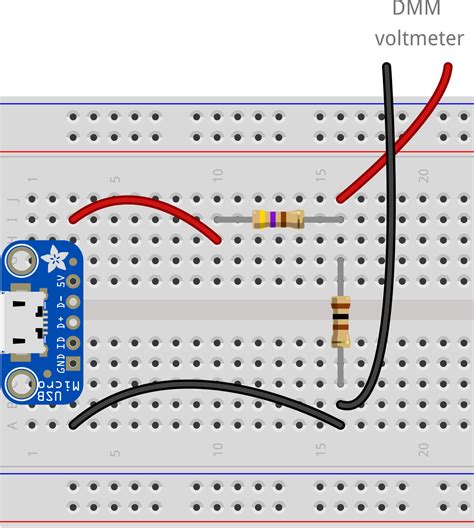 Breadboard Circuit Voltage Divider At Mildred Rohe Blog