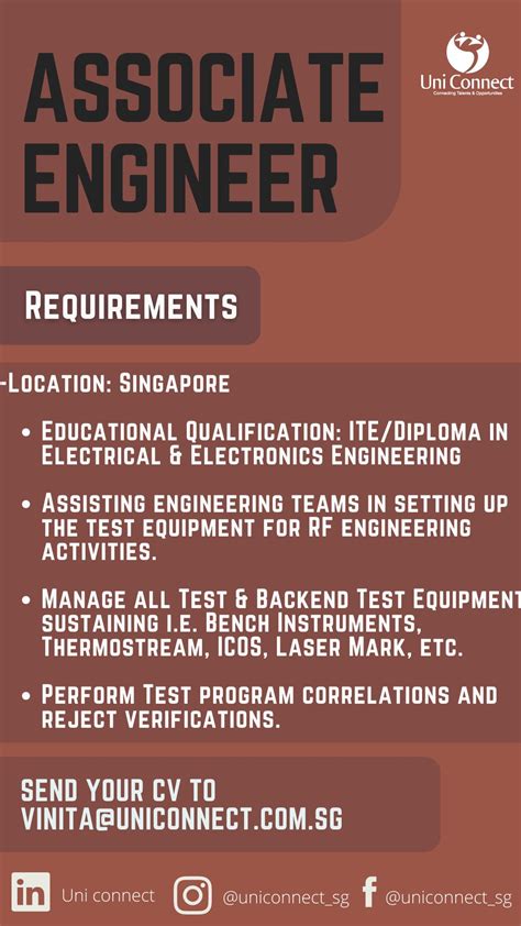 Uni Connect On Linkedin Jobalert Cv Associate Engineer Electrical Electronicsengineering