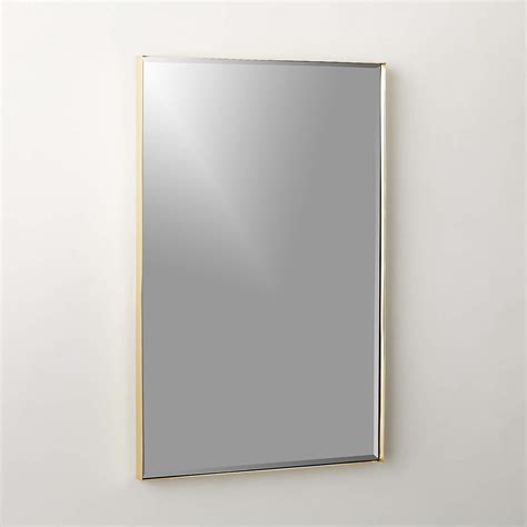 Graduate Beveled Brass Rectangular Mirror 24x36 Reviews Cb2