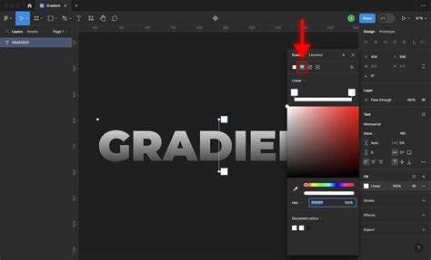 How To Create A Color Gradient In Figma For Text And Shapes Created