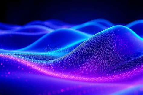 3d Abstract Wave Of Light And Color Data Points Perfect For Technology