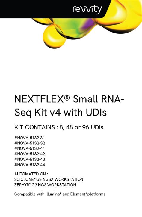 Nova 5132 Xx Mn V2310 Manual Nextflex Small Rna Seq Kit V4 With Udis