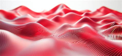 Red Wavy Surface With Intricate Patterns Resembling Undulating Hills