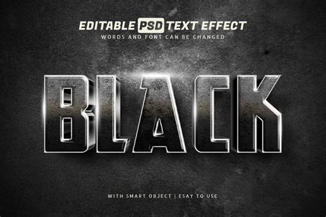 Black Text Effect 3d Style Editable Graphic By Aglonemadesign
