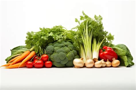Fresh Vegetables Assortment Arranged Premium Ai Generated Image