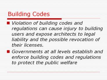 Building Codes Presentation Free To Download