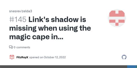 Link S Shadow Is Missing When Using The Magic Cape In Widescreen Modes Issue Snesrev