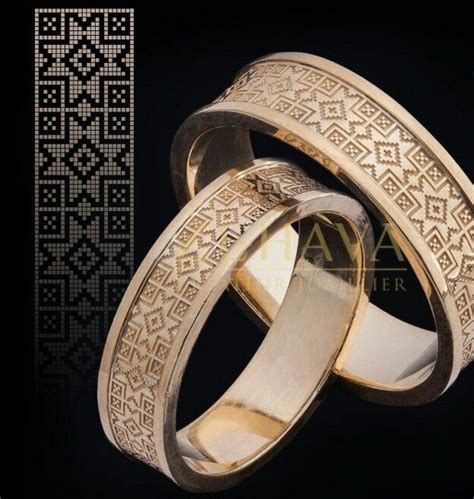 Elegant Gold Wedding Rings Luxury Ceremonial 14k Gold Engraved Ring