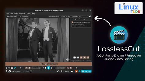 Losslesscut A Gui Front End For Ffmpeg For Audiovideo Editing R