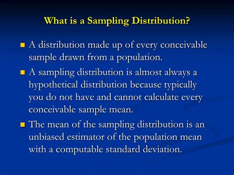PPT SAMPLING DISTRIBUTION OF MEANS PROPORTIONS PowerPoint Presentation ID
