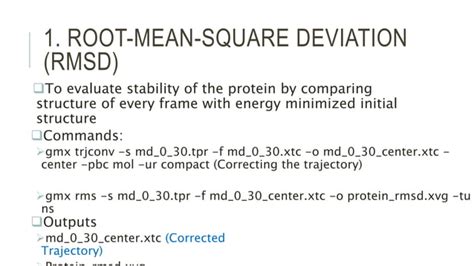 Gromacs Tutorial Introduction Procedure Data Analysis Pptx Chemistry Science