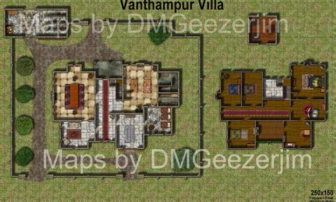 Dandd Vtt Map Vanthampur Villa Noble Villa Battle Map Ttrpg Digital