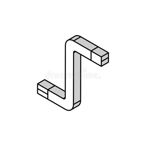 Hex Key Assembly Furniture Isometric Icon Vector Illustration Stock