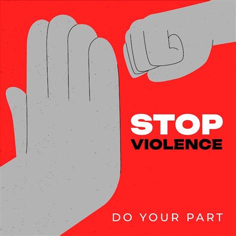 Premium Vector Flat Stop Violence Illustration