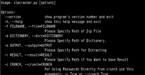 Zip Cracker Python Script To Crack Zip Password With Dictionary Attack