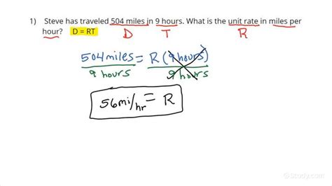 Solving A Distance Rate Time Problem Using A Linear Equation