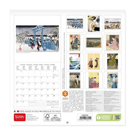 Legami · Japanese School Wall Calendar 2023 Kalender 2022