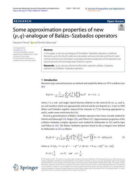 Pdf Some Approximation Properties Of New P Q Analogue Of Balázs Szabados Operators