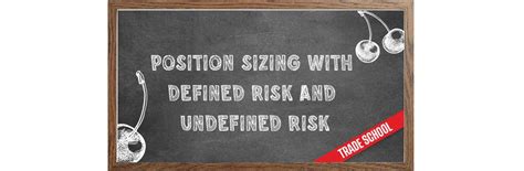 Defined Risk And Undefined Risk Position Sizing Tastylive