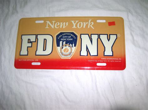 New York City Fire Dept License Plate Cin1795b Etsy