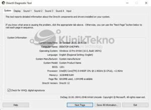 Cara Cek Spesifikasi Komputer Pc Dan Laptop Klinik Tekno