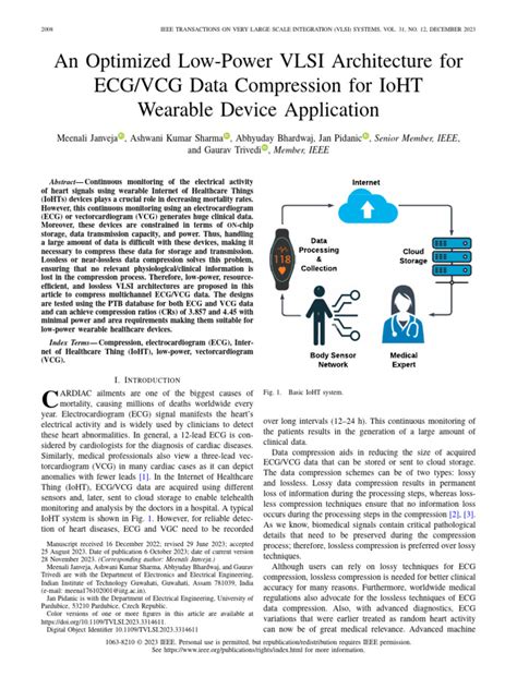 an optimized low power vlsi architecture for ecg vcg data compression