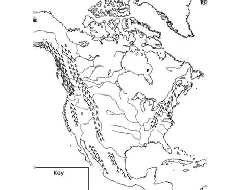 North America Physical Features Map Quiz — Printable Worksheet