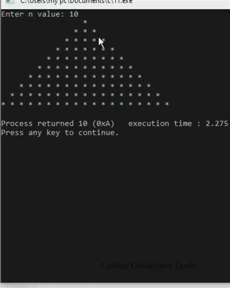 Pyramid Pattern Using Two For Loop In C Programming C Programming