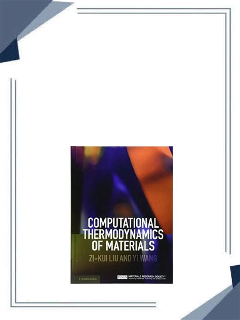 Download Computational Thermodynamics of Materials 1st Edition Zi-Kui Liu ebook now - free full ...