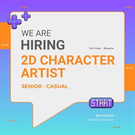 Gamedev Hiring 2d Remote Career Careerdevelopment Maria Seraya