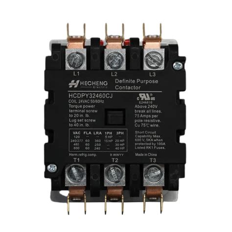 Hcdp Series 3p Definite Purpose Contactor For Hvac And Refrigeration