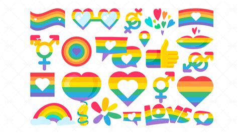 22 Pride Symbols Illustrations Graphics Motion Array
