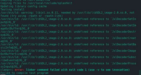 Testing Install Fails On Arch Based Linux Distributions Splashkit
