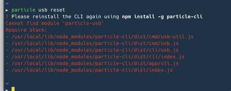 Cannot Find Module Particle Usb Troubleshooting Particle