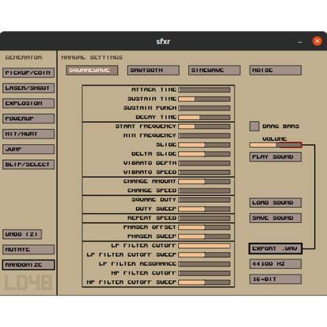 Install Sfxr On Linux Snap Store