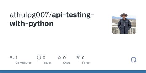 GitHub Athulpg Api Testing With Python