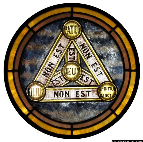 The Trinity Religious Stained Glass Window