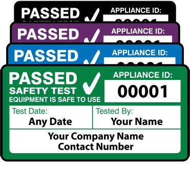 PAT Testing Stickers And Labels For Portable Appliance Testing