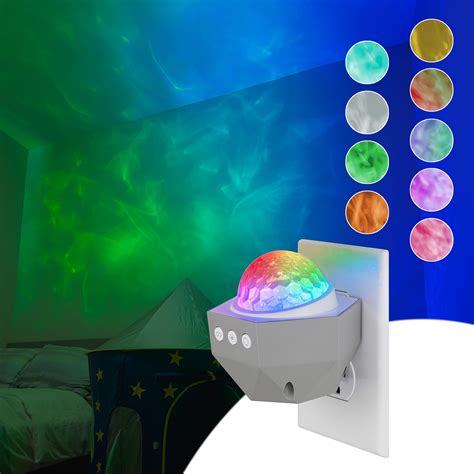 Tulgix Wall Plug In Night Light With Space Nebula Aurora And Northern
