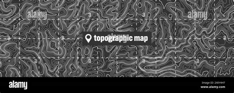 Topographic Map With Contour Lines Geographic Terrain Grid Relief Height Elevation Ground