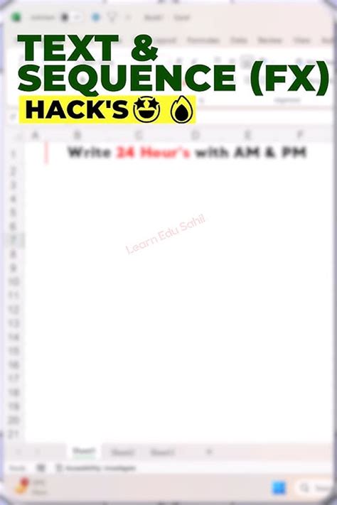 3 sequence and text fx hacks 🎯📈💯🤯 exceltips excelhacks