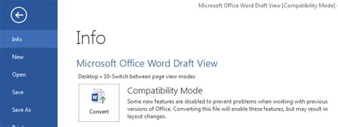 Convert Document From Previous Version Of Word To Word 2013