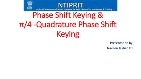 Phase Shift Keying And π4 Quadrature Phase Shift Keying Pptx