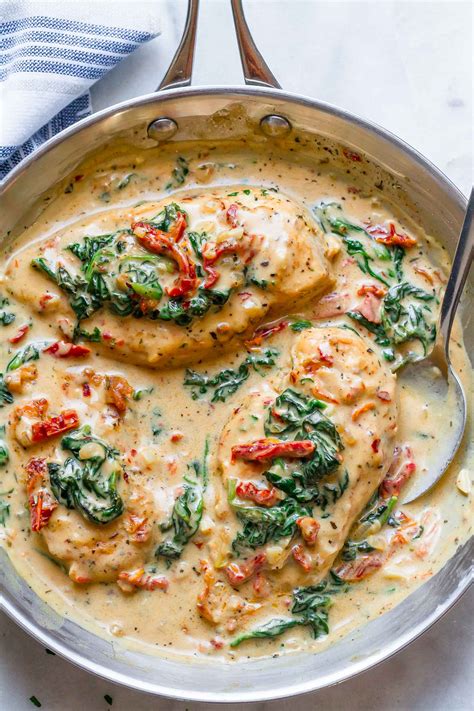 Chicken With Spinach In Creamy Parmesan Sauce — Eatwell101