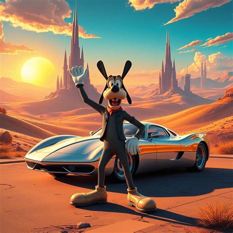 Goofy Ahh Car Goofy Triumphs In Retro Futuristic C